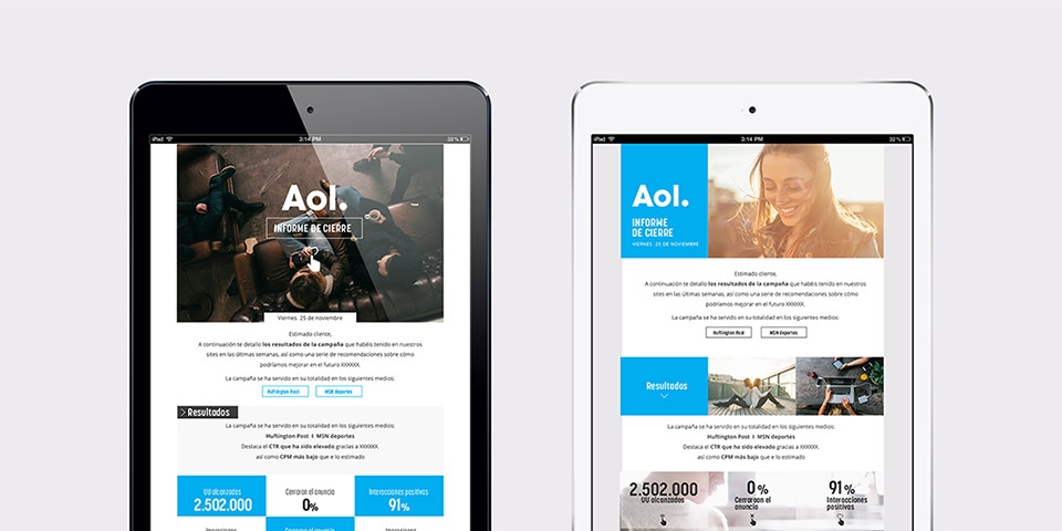 AOL emailing – LANOMADA DESIGN